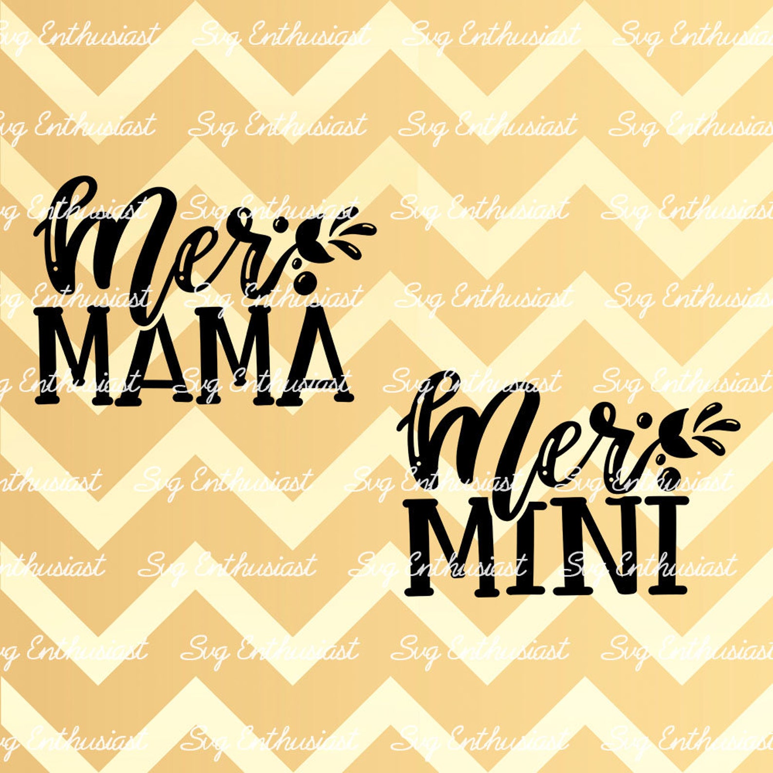 Mer Mama SVG Mer Mini SVG Mother's Day SVG Baby Girl - Etsy