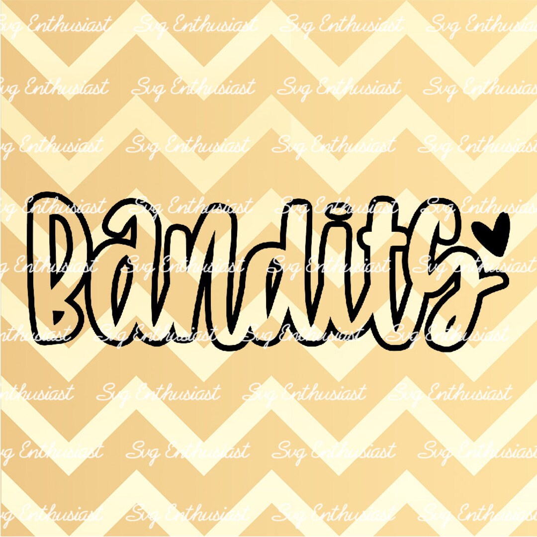 Bandits SVG, Bandits Mascot Svg, Bandits Cheer Svg, Iron on File ...