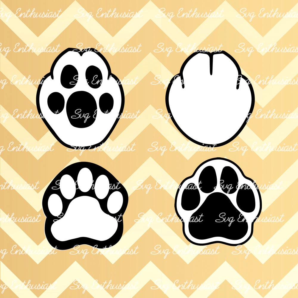 Cute Paws SVG Cat Dog Panda Paws SVG Paws Pattern Svg | Etsy