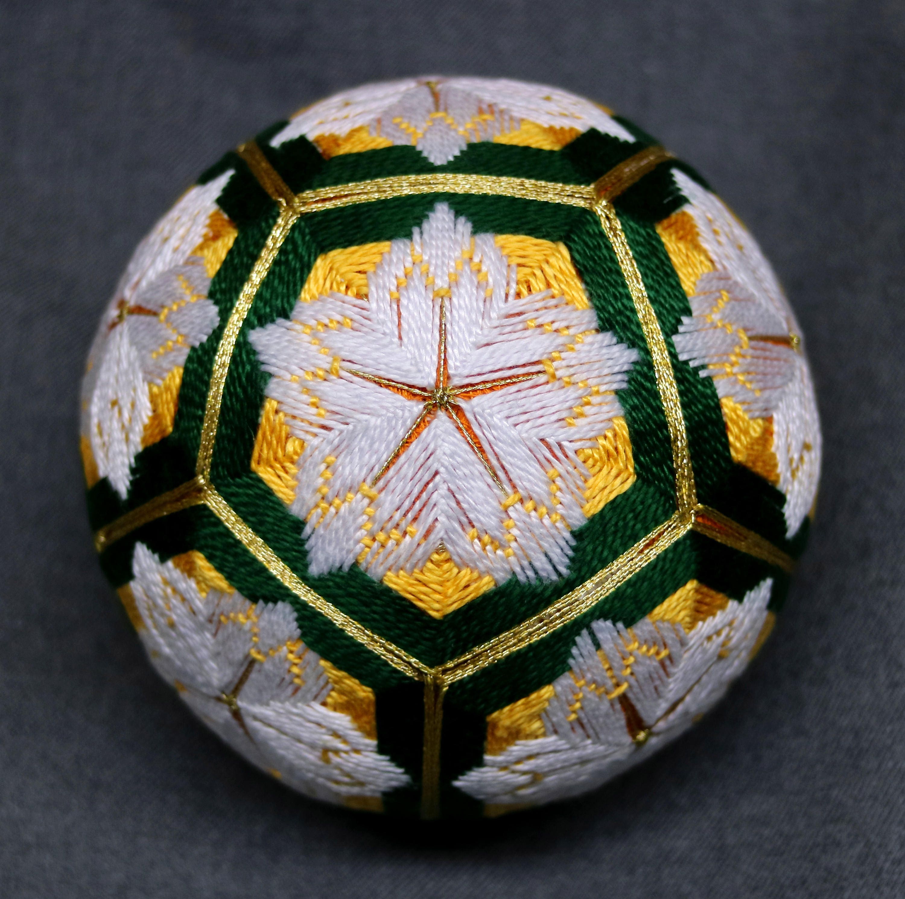 4 Inch Diameter Japanese Temari Ball Embroidered Ornamental | Etsy