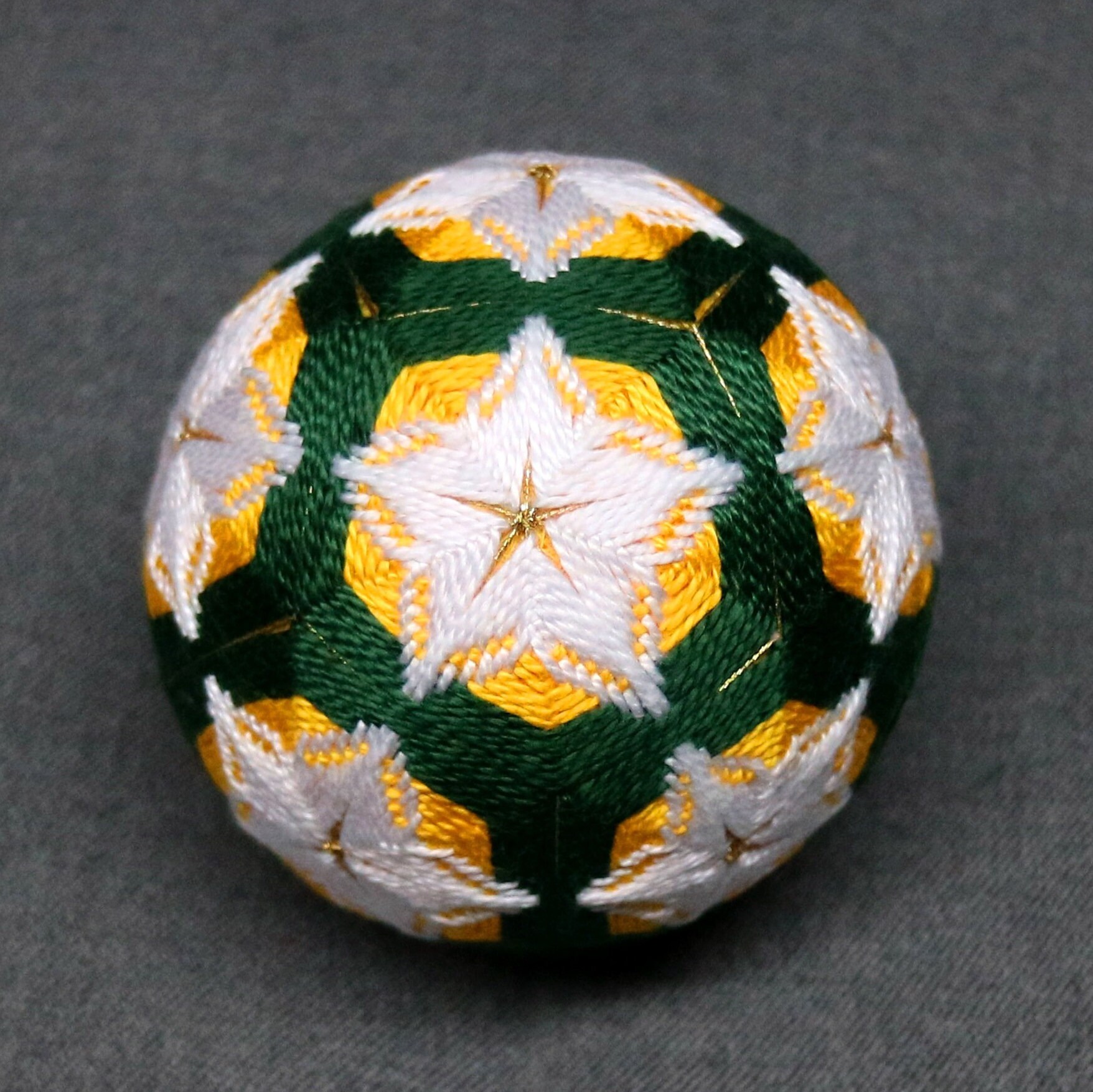 3 Inch Diameter Japanese Temari Ball (embroidered Ornamental Ball ...