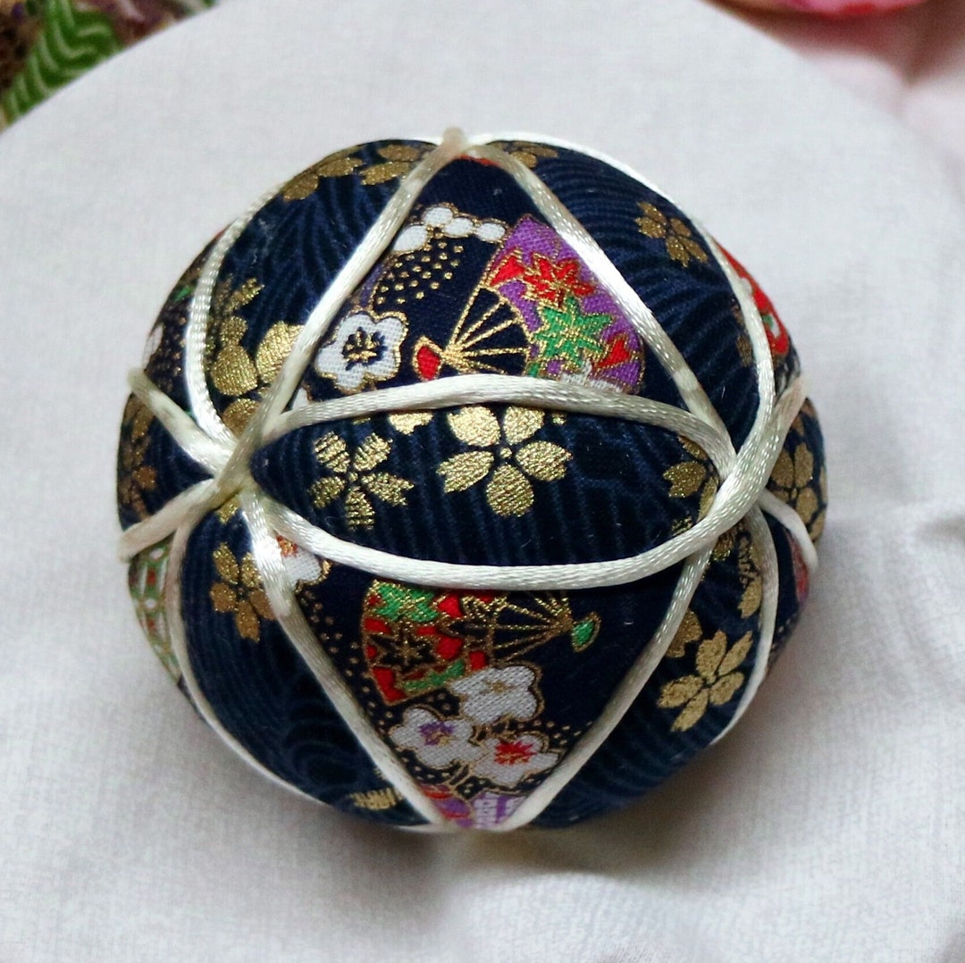 3 Inch Diameter Japanese Kimekomi Ball (quilted Ornamental Ball ...
