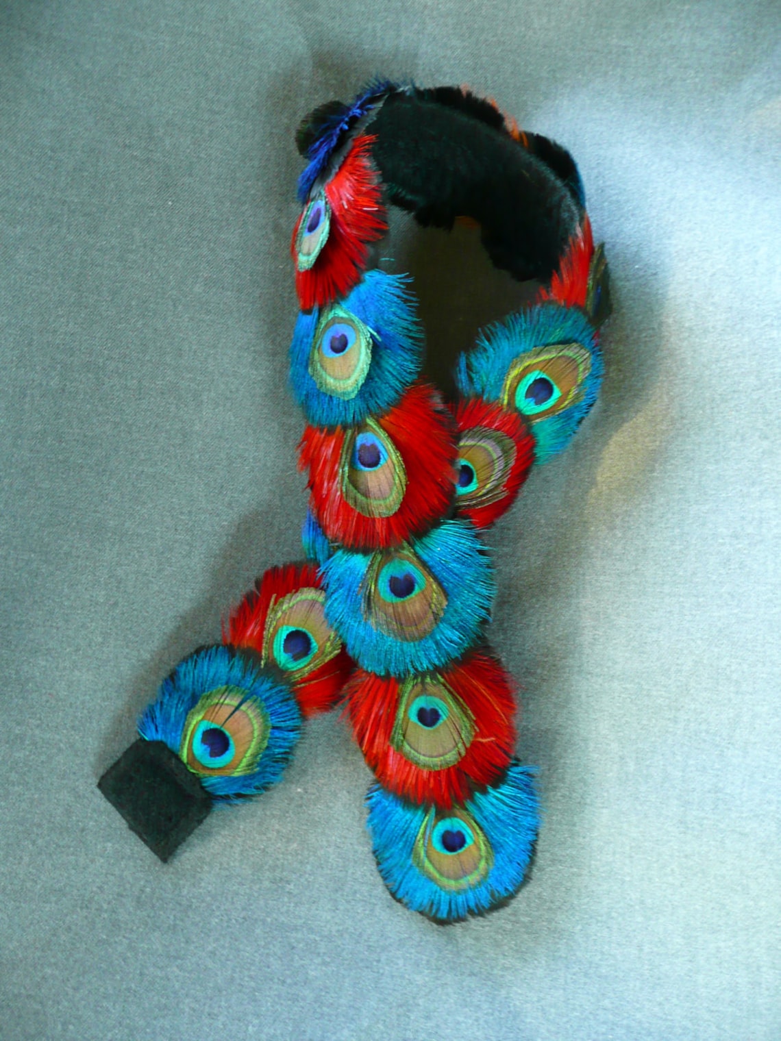 Hawaiian Feather Hat Band Humu Papa, Lei Hulu, Peacock Feathers and ...