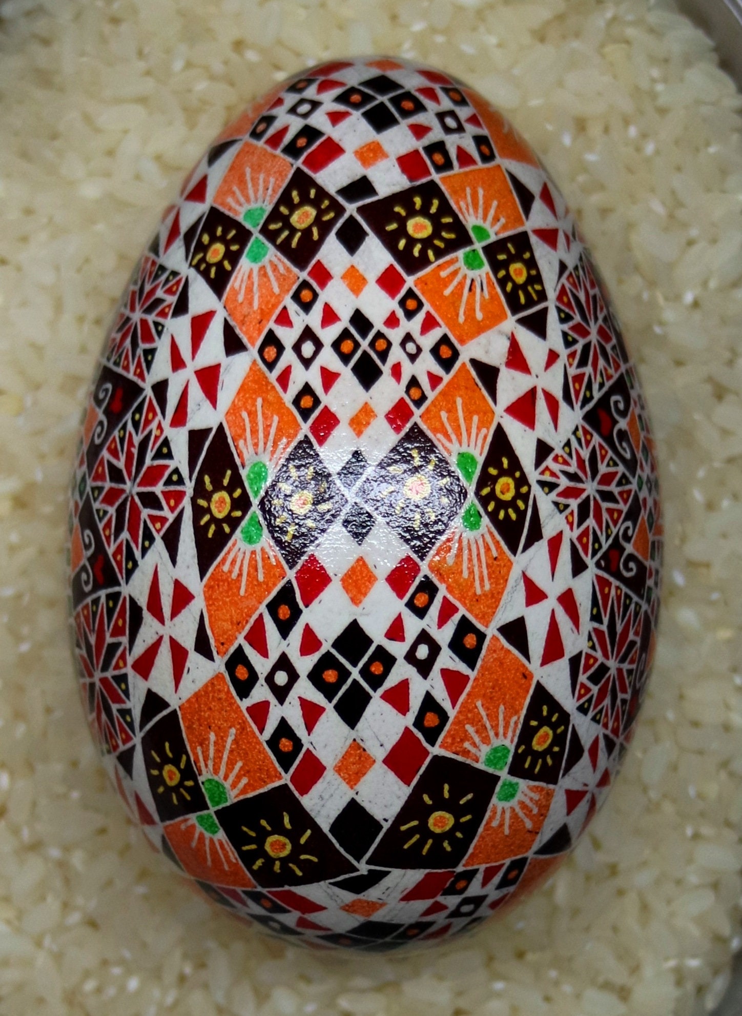 Goose Egg Pysanky ukrainian Easter Batik Dye Decorated Egg Pysanka ...
