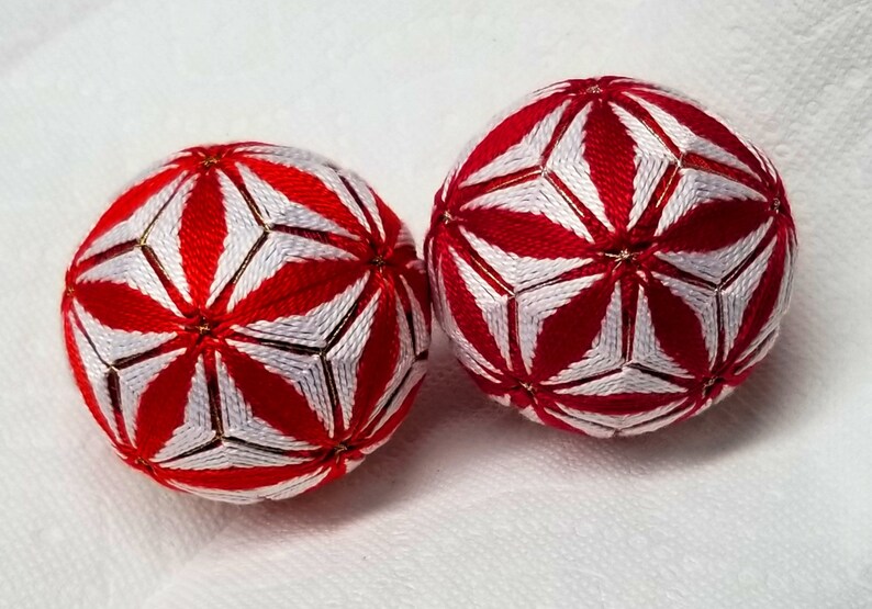 2.5 Inch Diameter Japanese Temari Ball (embroidered Ornamental Ball ...