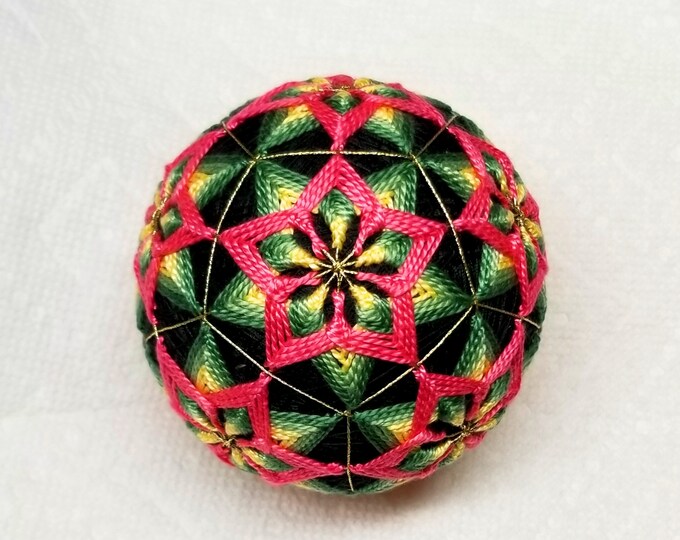2.5 Inch Diameter Japanese Temari Ball (embroidered Ornamental Ball ...