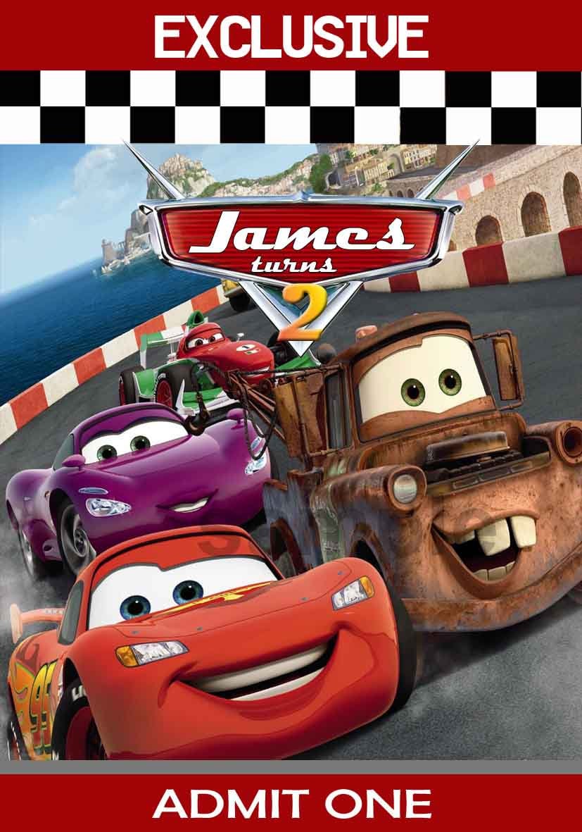 Disney Cars PIT PASS Birthday Invitation. Disney Cars Pit Pass ...