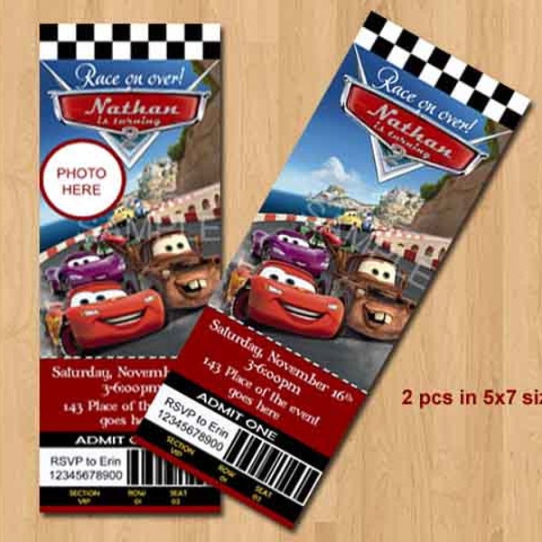 Cars Ticket - Etsy