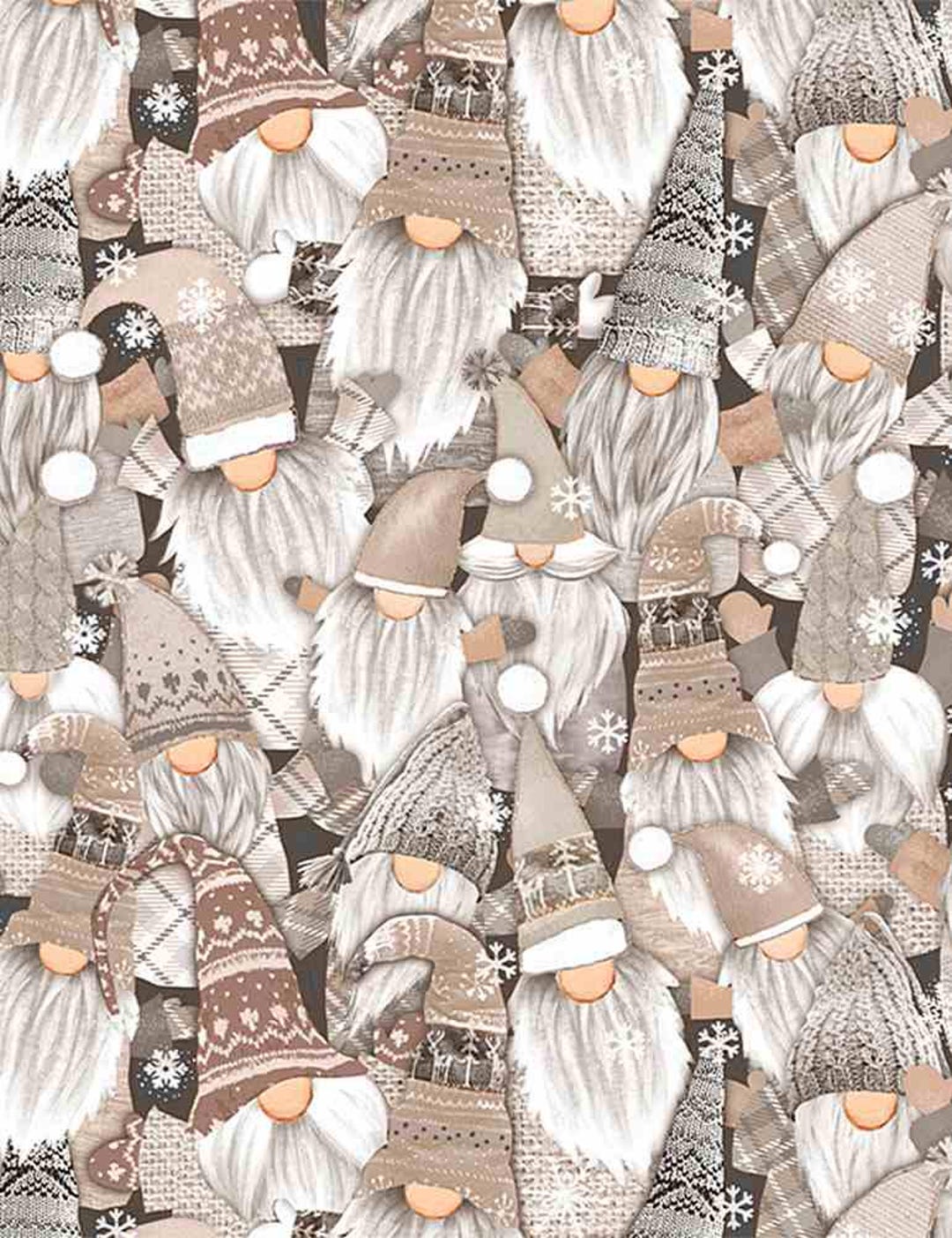 Whimsical Winter Gnomes in Soft Taupes and Greys, From Timeless ...