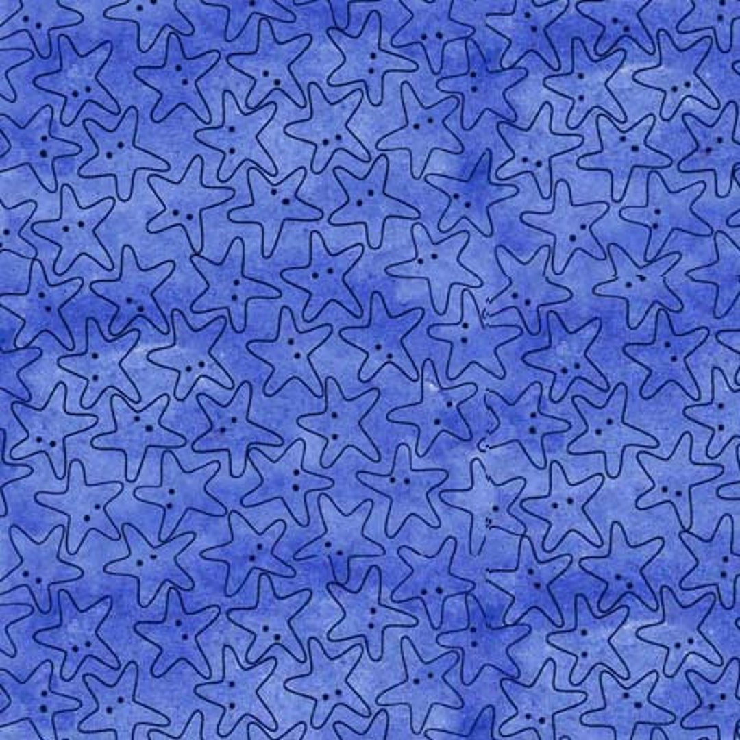 Whimsical Starfish in Royal Blue. Part of the Under the Sea Collection ...