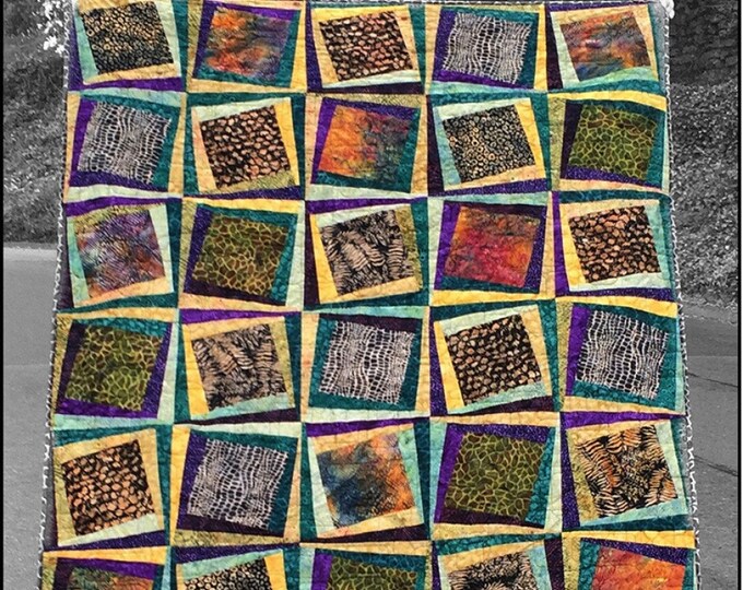Tilt Quilt Pattern, Gives a Wonky Look for a Fun Quilt. Add Borders or ...