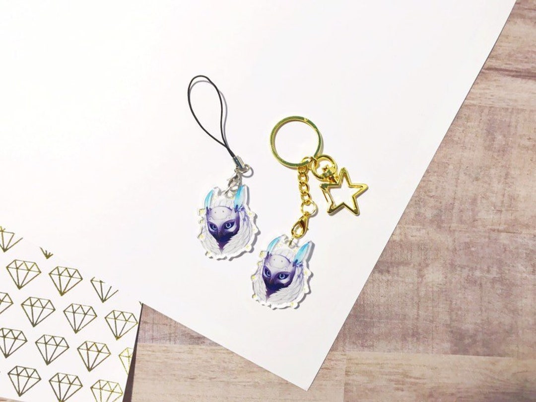 Overwatch Keychain, Snow Owl Ana Acrylic Charm or Keychain Ring 1.5 ...