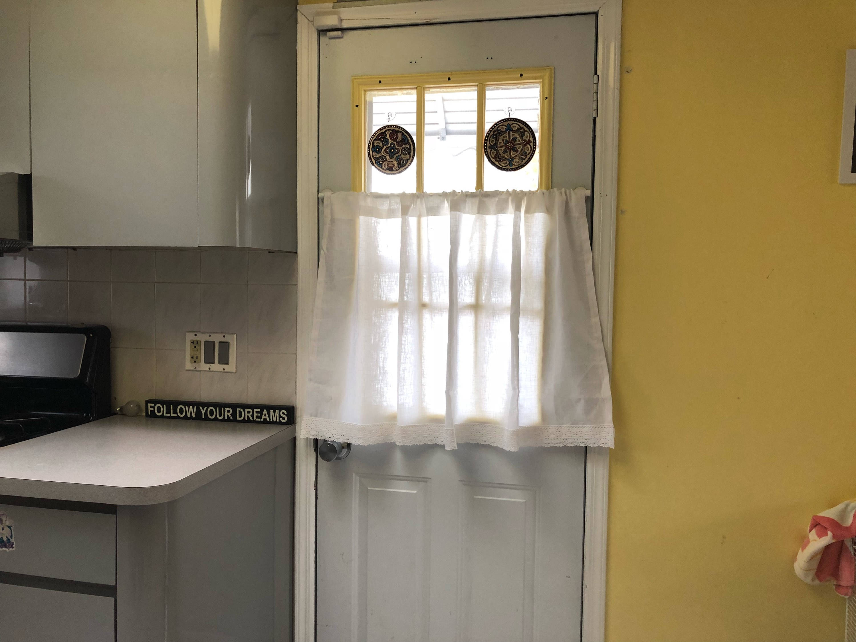 White Linen Curtains Kitchen Curtains Window Valances Cafe - Etsy