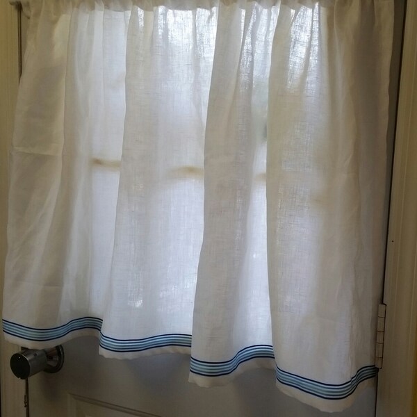 Linen Cafe Curtains - Etsy