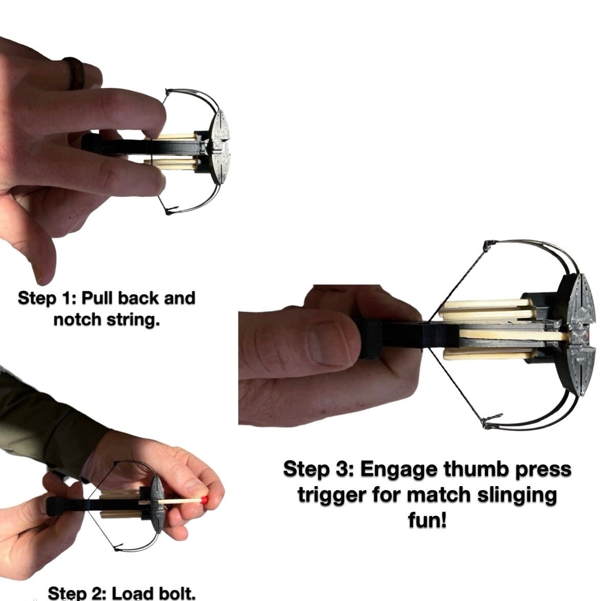 Crossbow banshii Red Boltsshoots Matchsticks Over 50 Feet - Etsy