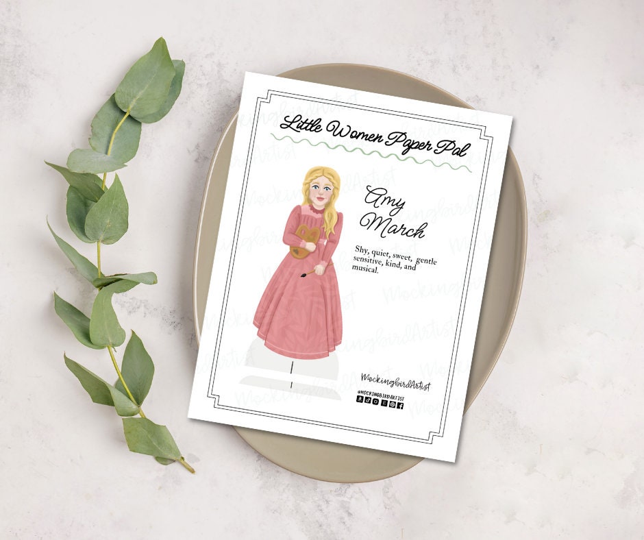Amy March Paper Doll: Little Women DIY Craft (digital Download) - Etsy
