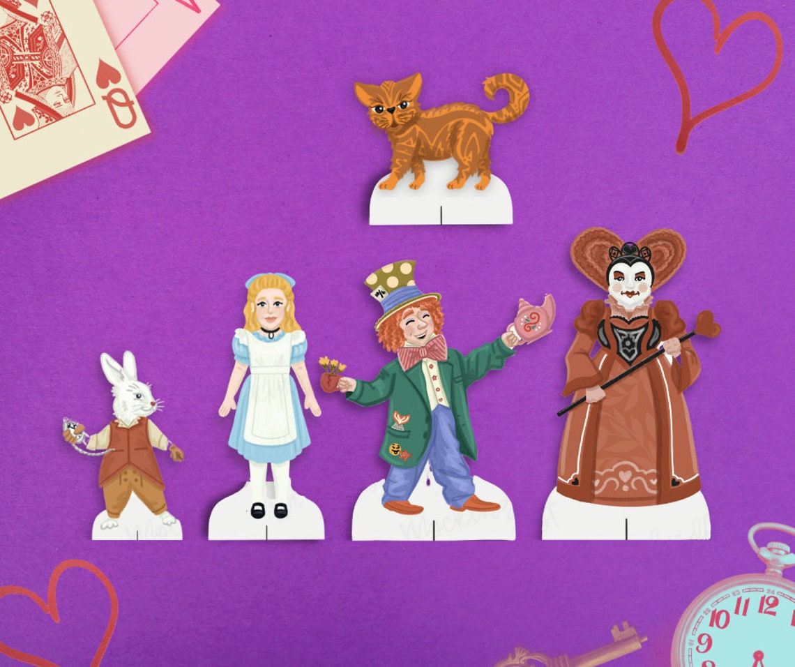 Mad Hatter Papercraft Toy: Alice in Wonderland Printable (PDF Download ...