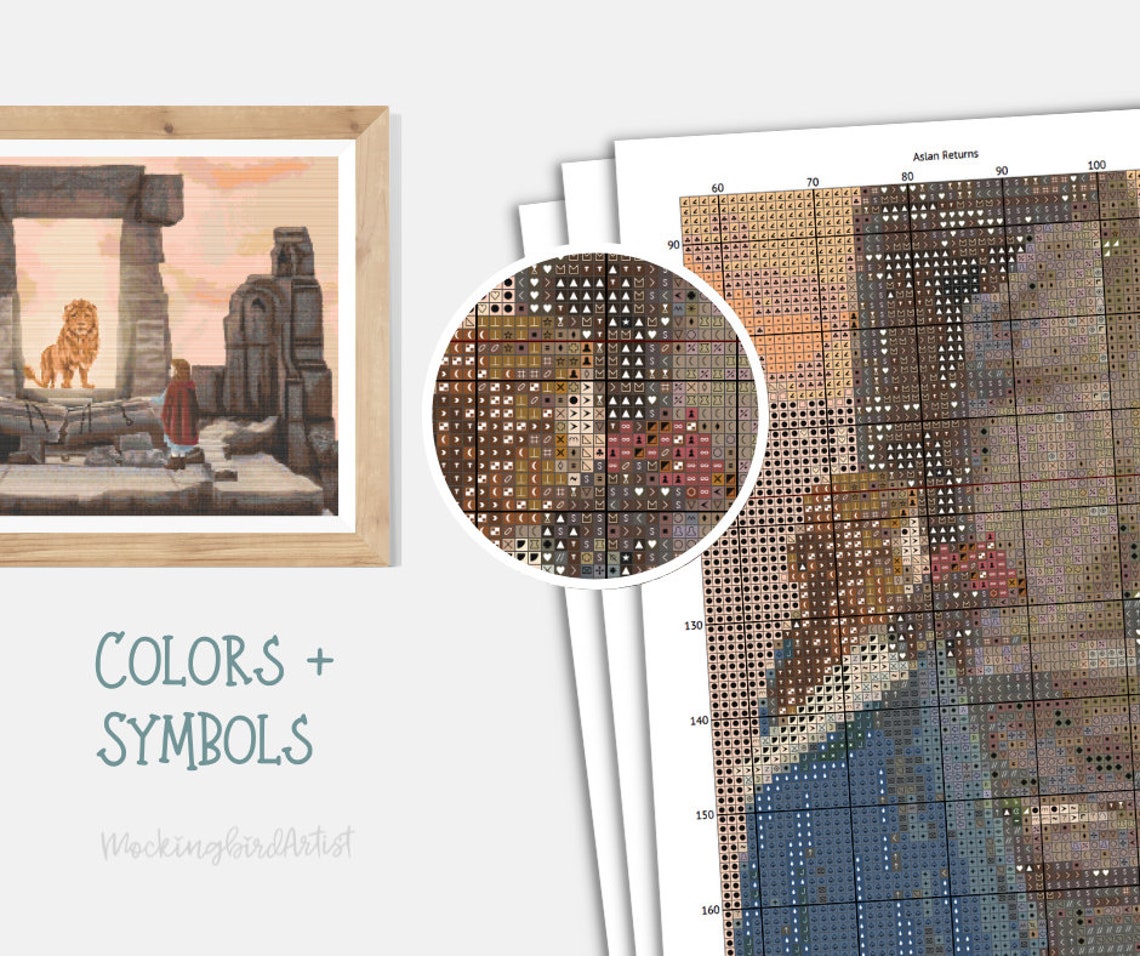 Aslan Returns Cross Stitch Pattern | Etsy
