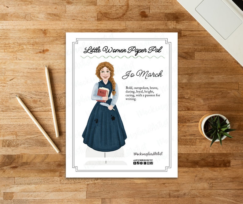 Jo March Papercraft Doll: Little Women DIY Art (PDF) - Etsy