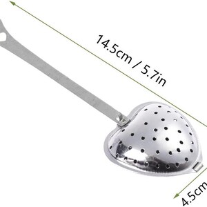 Heart Shape Tea Strainer Spoon Ready to Ship Loose Herb Stainless Steel ...