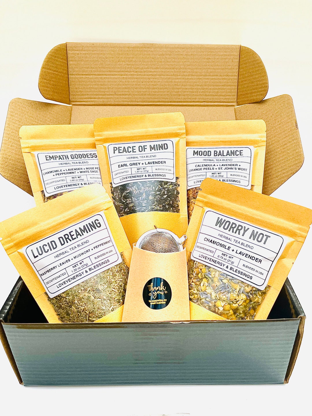 Loose Leaf TEA Starter KIT - Organic Tea Gift Set - Tea Gift BOX Ready ...