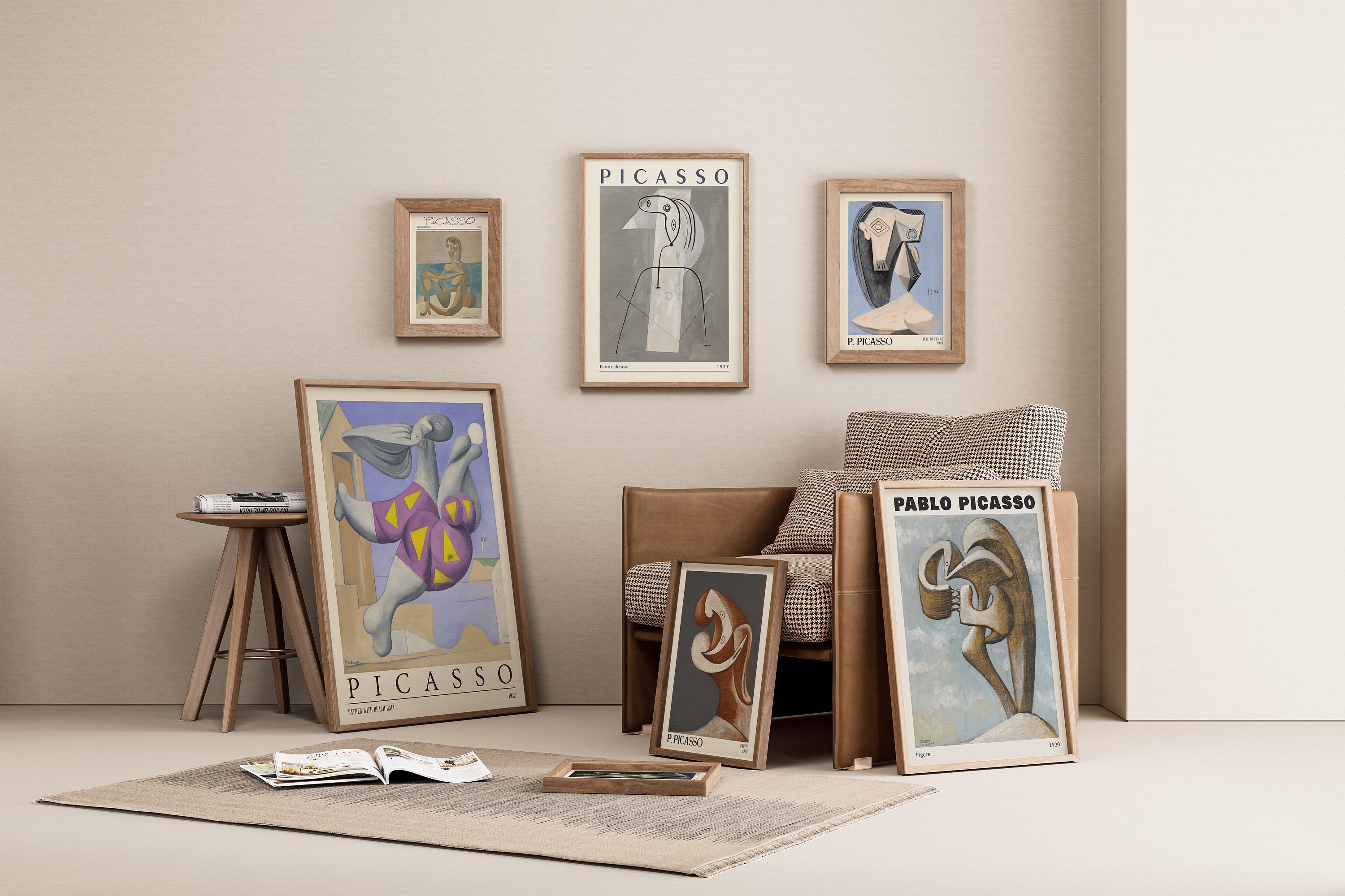 50 Picasso Exhibition Wall Art Prints, Abstract Vintage Minimalist Gift ...