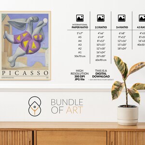 50 Picasso Exhibition Wall Art Prints, Abstract Vintage Minimalist Gift ...