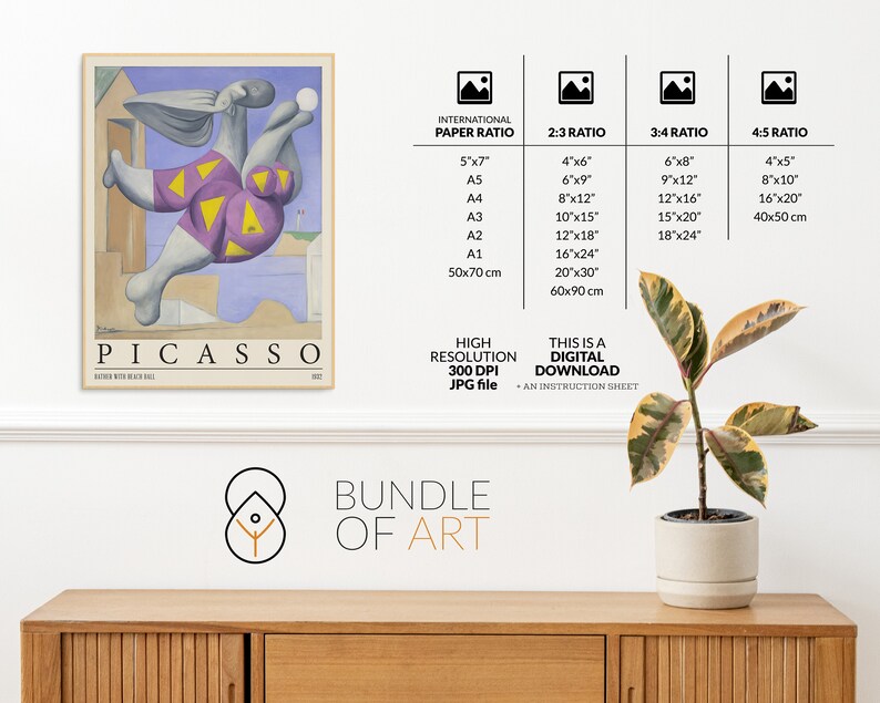 50 Picasso Exhibition Wall Art Prints, Abstract Vintage Minimalist Gift ...