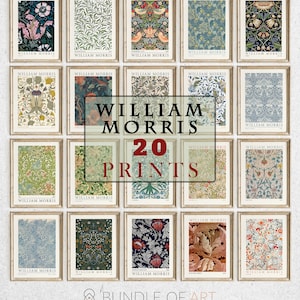 Set of 20 William Morris Print, Morris Wall Art, William Morris ...
