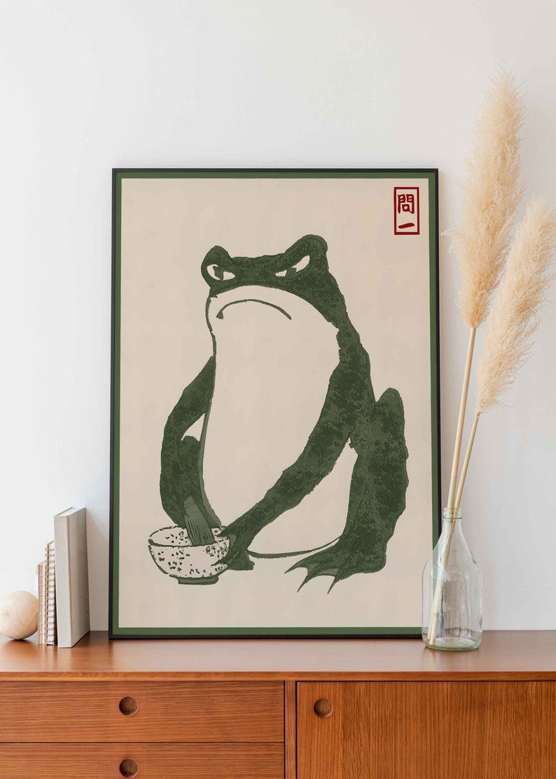 Matsumoto Hoji Frog, Wall Art, Set of 3, Japanese Woodblock Print Ugly ...