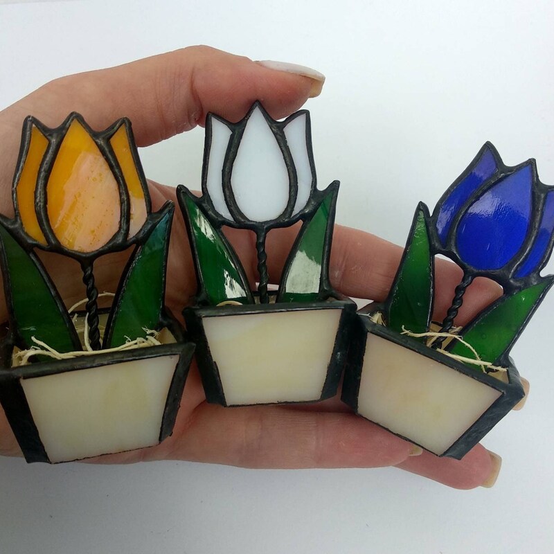 Stained Glass Planters - Etsy
