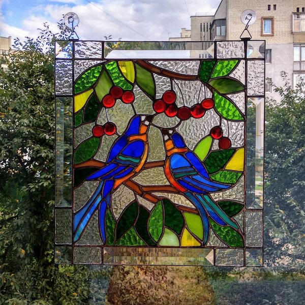 Large Stained Glass Panel - Etsy