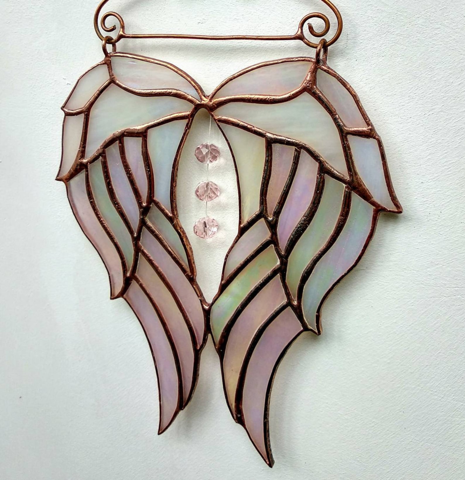 Stained Glass Angel Wings Suncatcher Memorial Window Hangings - Etsy