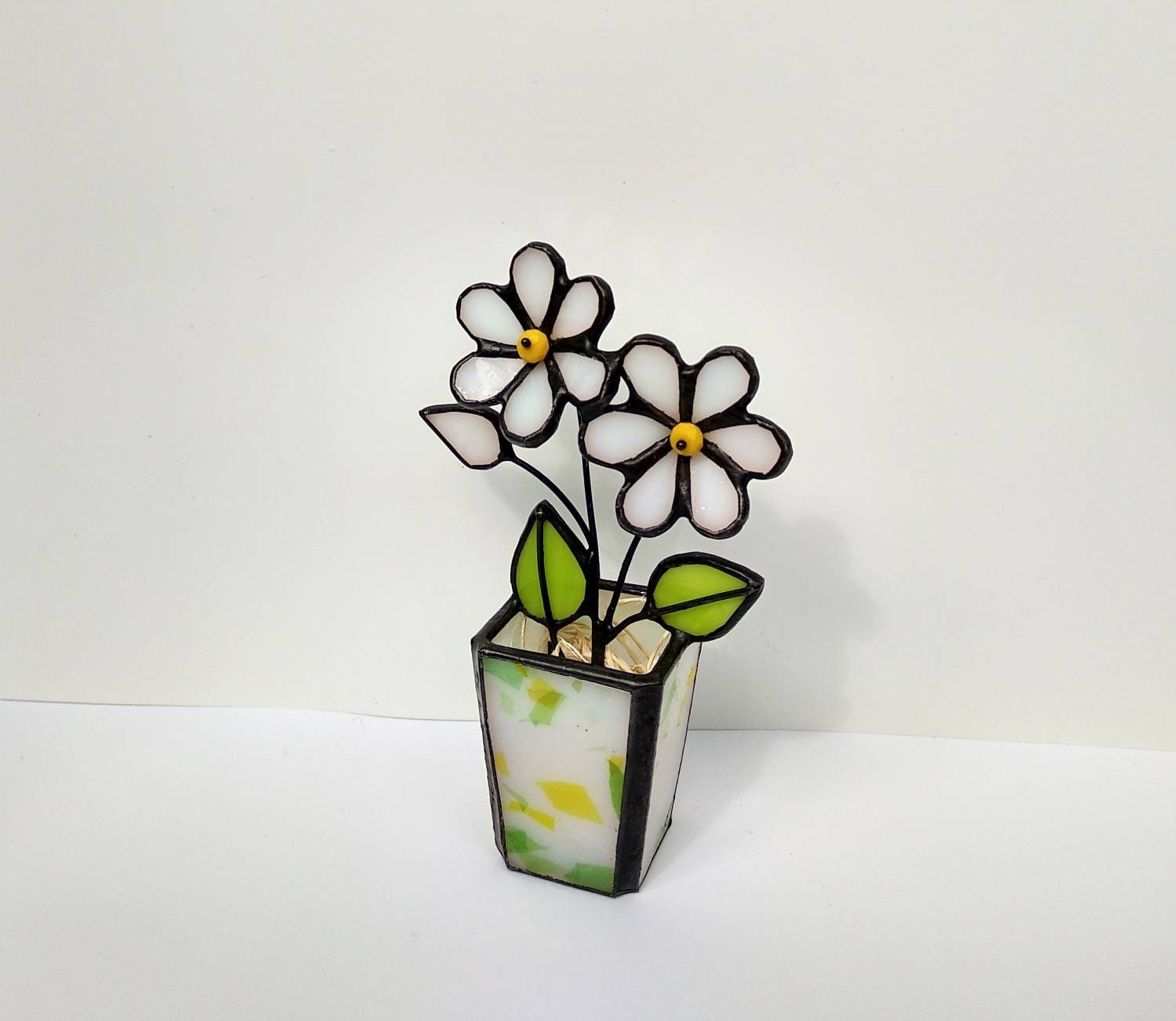 Daisy Bouquet Flower Stained Glass Daisy Gifts Daisy Table - Etsy UK