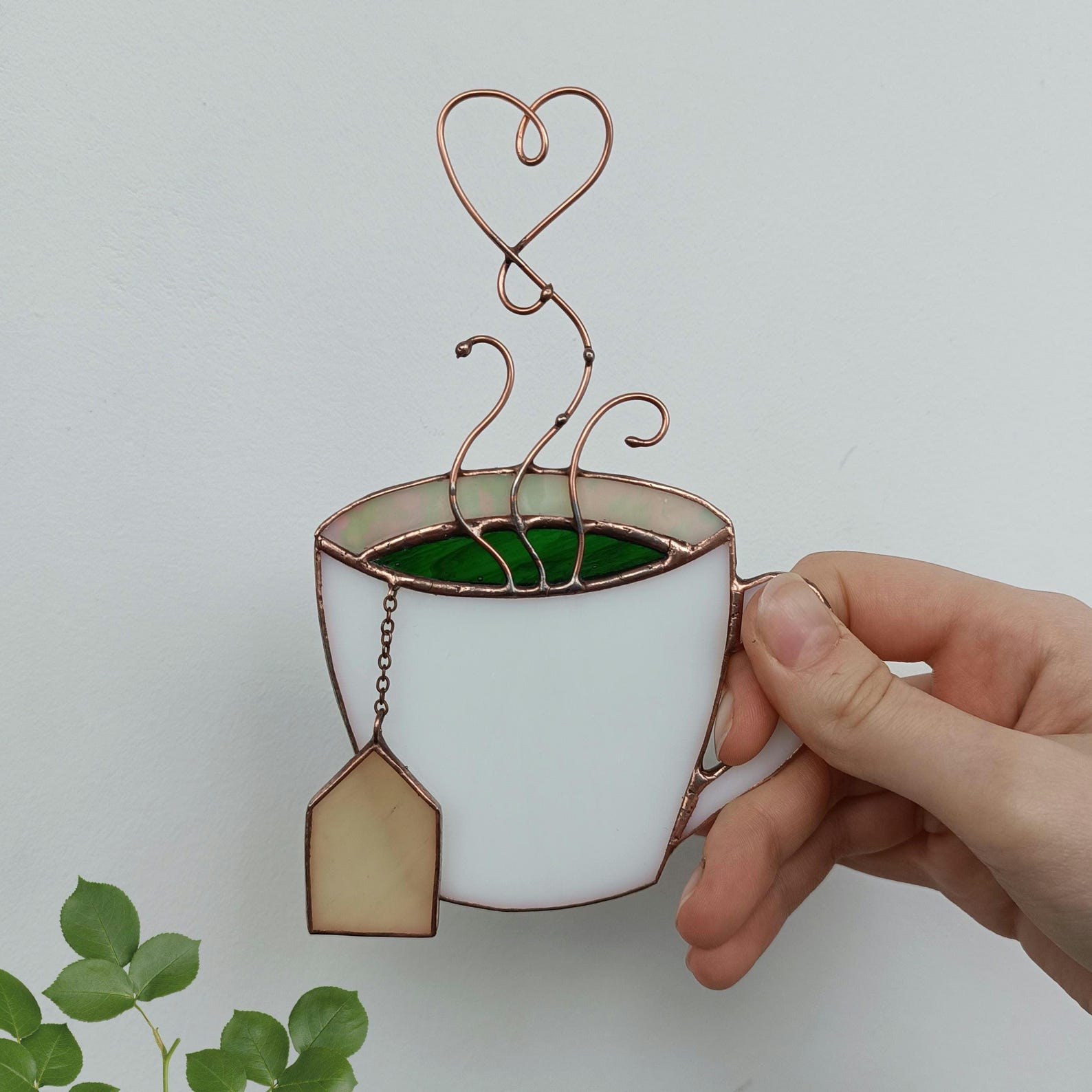 Stained Glass Tea Cup – Unique Handmade Gift for Tea Lovers Window and ...