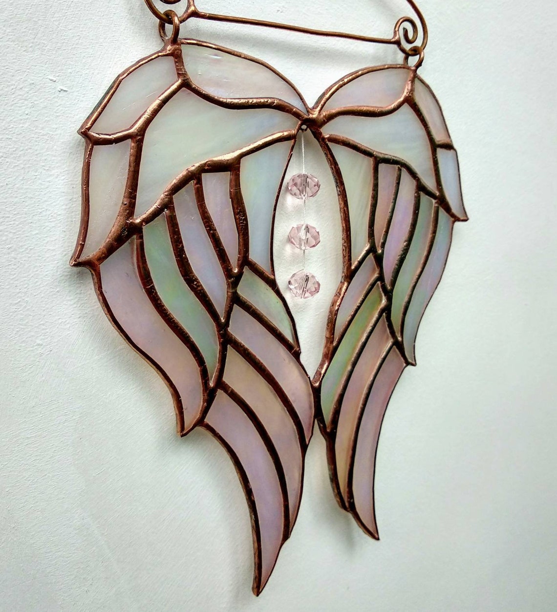 Stained Glass Angel Wings Suncatcher Memorial Window Hangings - Etsy
