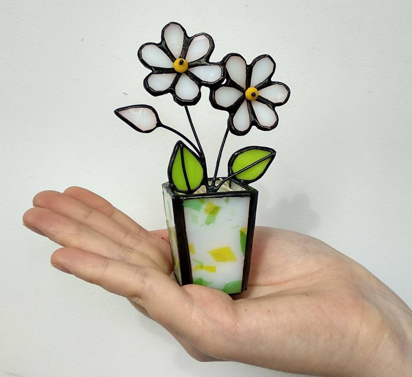 Daisy Bouquet Flower Stained Glass Daisy Gifts Daisy Table - Etsy