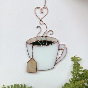 Stained Glass Tea Cup – Unique Handmade Gift for Tea Lovers Window and ...