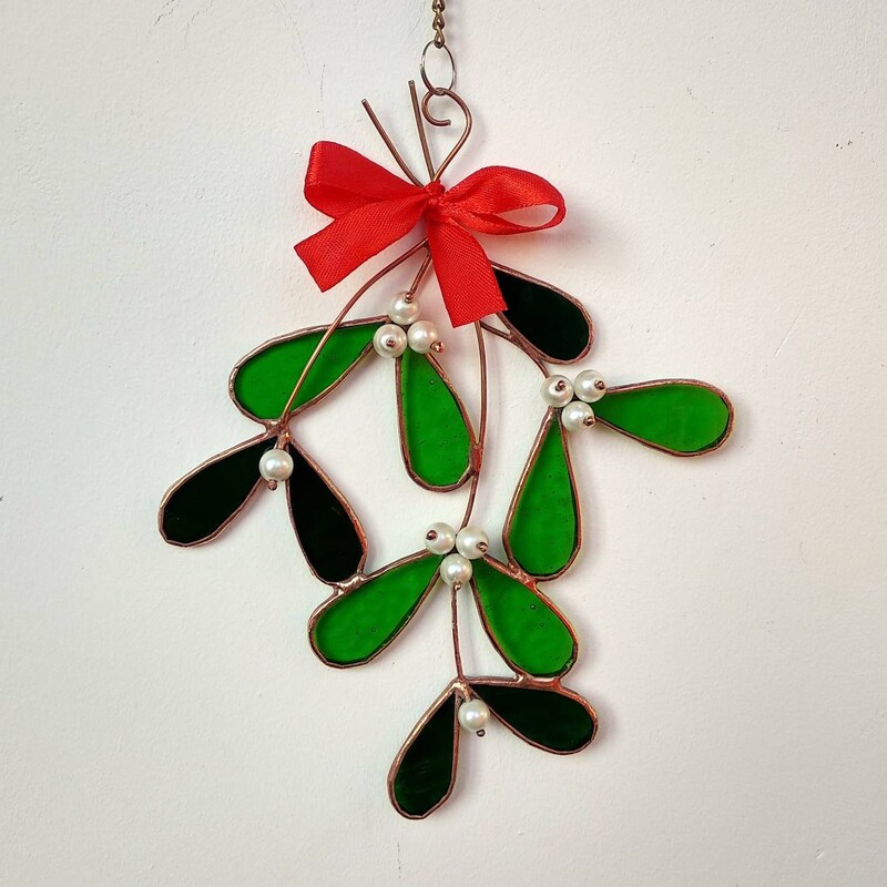 Stained Glass Mistletoe Pattern - Etsy