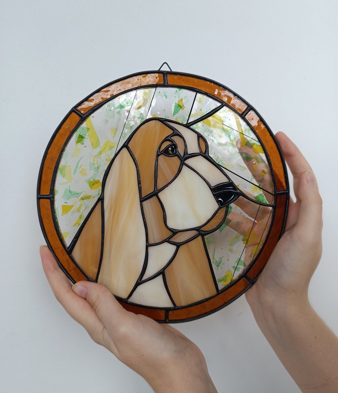 Custom Stained Glass Dog Portrait From Photo – Pet Memorial Gift ...