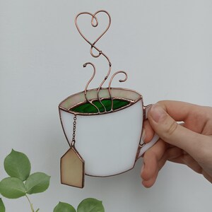 Stained Glass Tea Cup – Unique Handmade Gift for Tea Lovers Window and ...