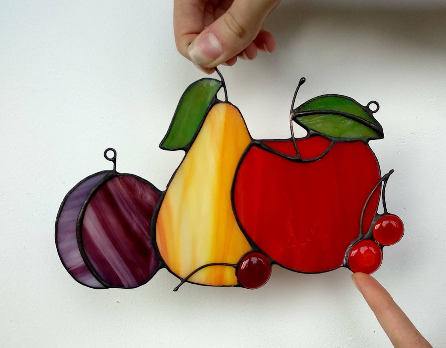 Stained Glass Fruits Suncatcher - Cottagecore Decor - Unique ...