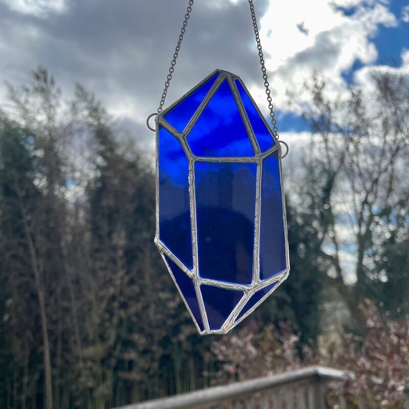 Sun Catcher Glass Blue - Etsy