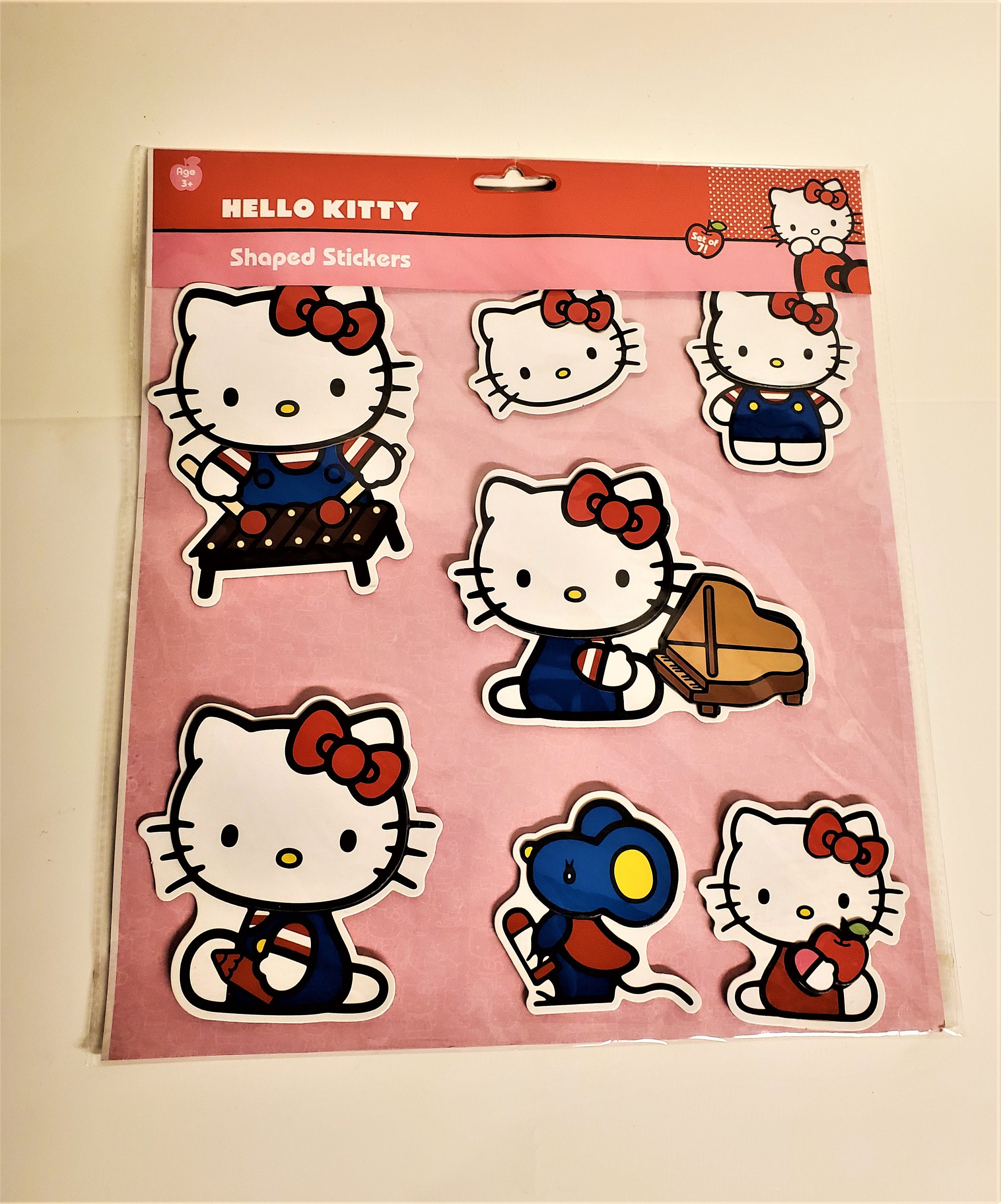 Hello Kitty Shaped Stickers New Sanrio Pink Large | Etsy