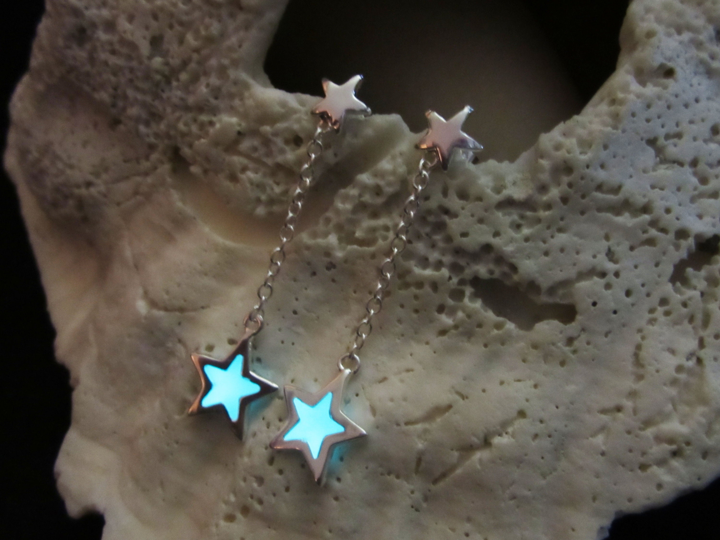 Star Earrings Glow in the Dark - Etsy