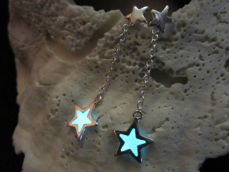 Star Earrings Glow in the Dark - Etsy