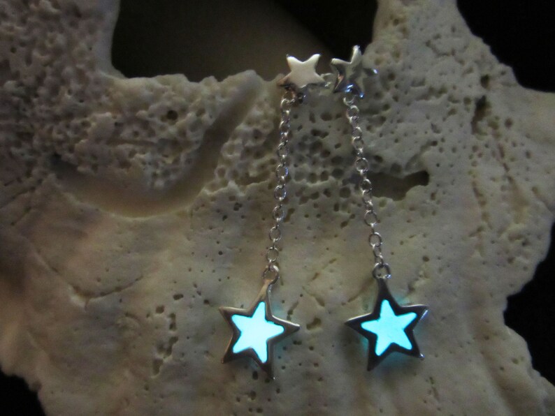 Star Earrings Glow in the Dark - Etsy