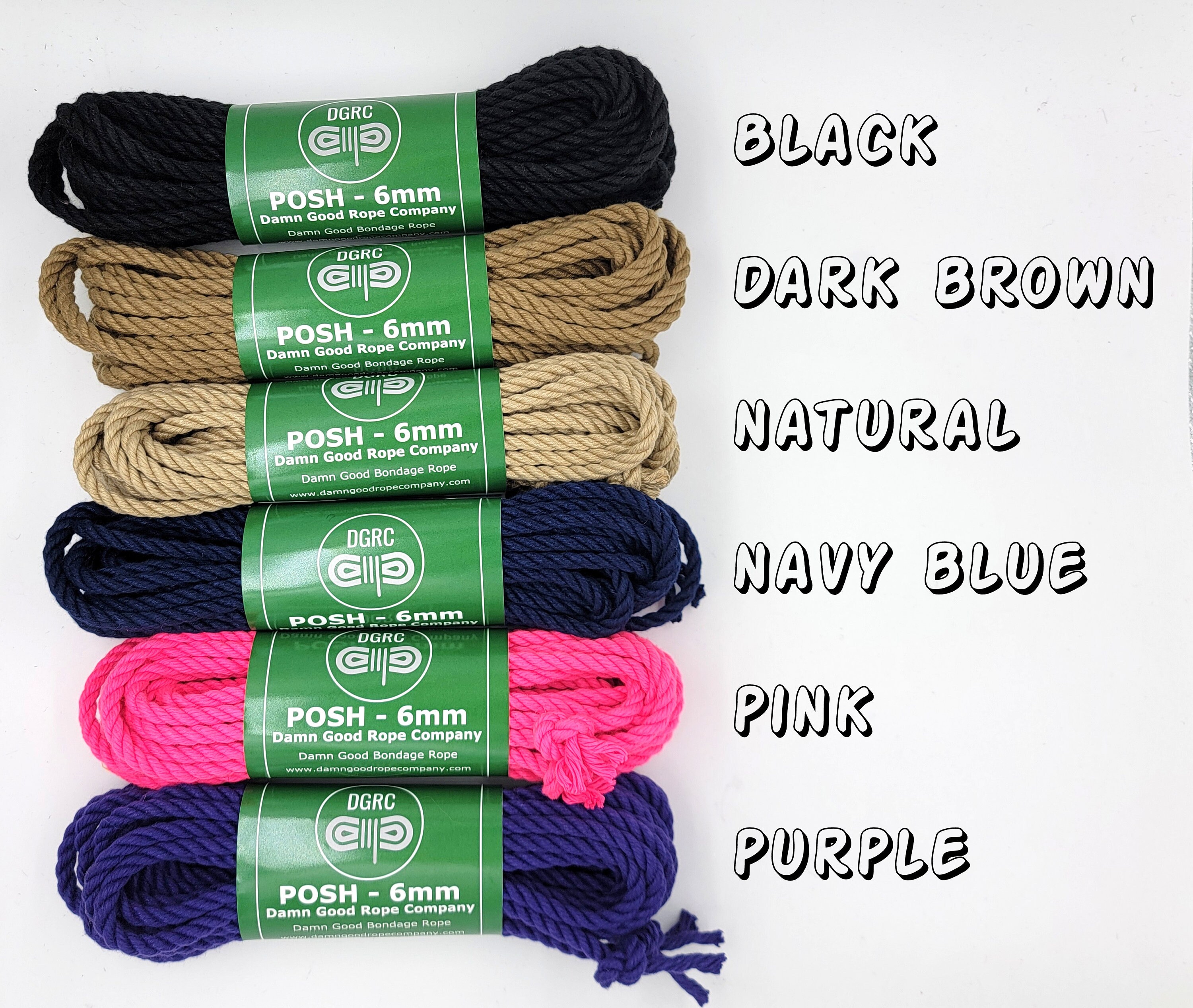 POSH Bondage Rope Multi color Shibari 6mm Mature