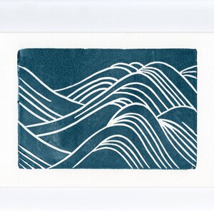 Japanese Waves Original Block Print Water Pattern - Etsy