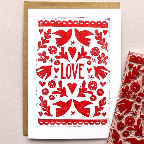 Block Print Cards - Etsy